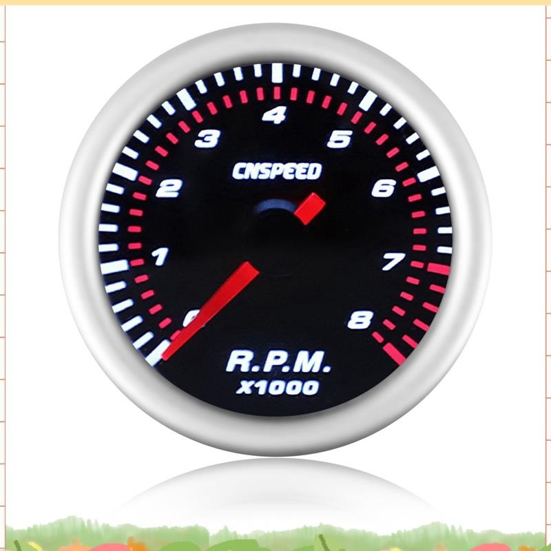 Super 2 นิ้ว 52 มม.ออโต้คาร์ Tachometer Tacho Gauge 0-8000 RPM 12V ...