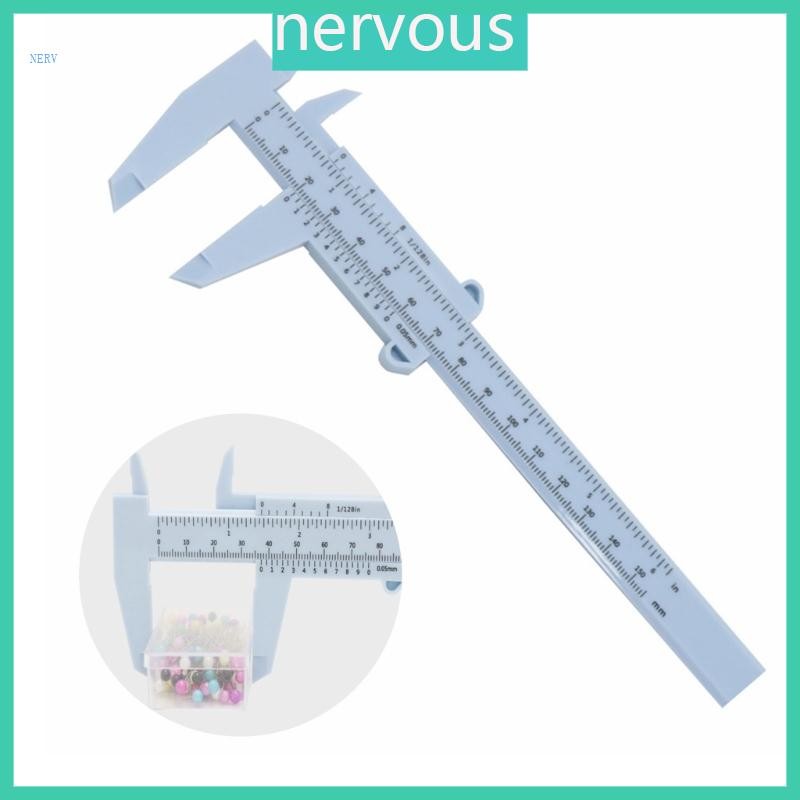 Nerv 6 ชิ้นพลาสติก Vernier Caliper 150 มม. พร้อมสเกลคู่สําหรับช่างไม้ ...