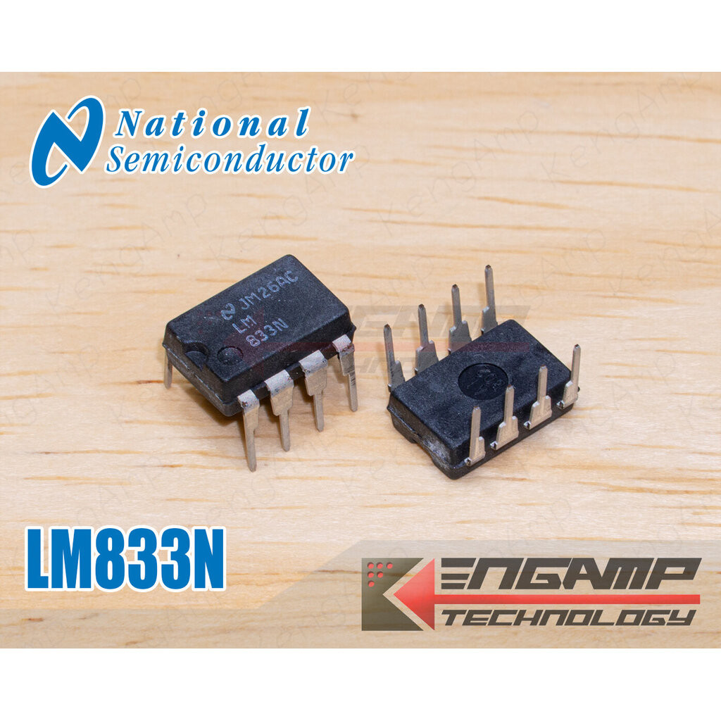 (1ตัว) [IC] LM833 N National Dual Audio OP-AMP ล็อตล่าสุดตัวพิมพ์สีขาว ...