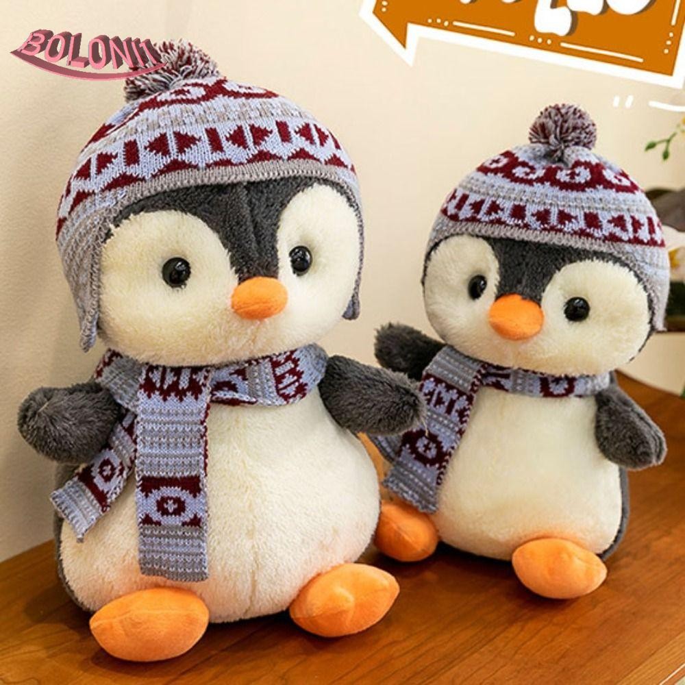 Bo Penguin Plush ของเล่น,หมวก Soft Plushie ตุ๊กตาเพนกวิน,ชายหญิงที่น่า ...