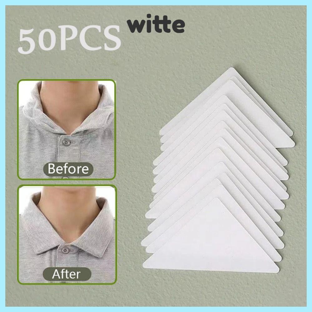 WITTE 50PCS ขาตั้ง Collar Shaper, PVC Self กาวคอคงที่, Home Anti-roll ...