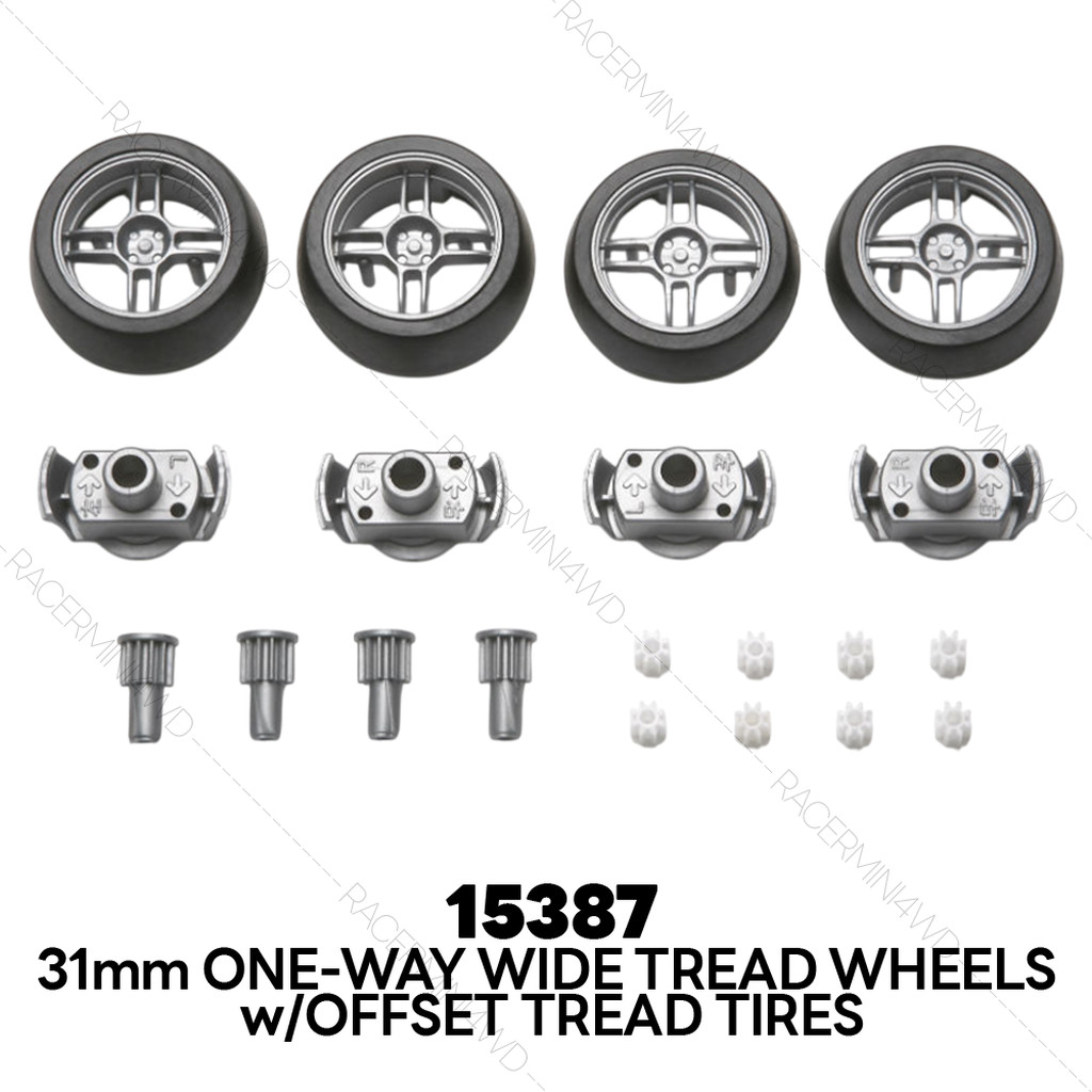 TAMIYA 31mm Offset Tread Tires & 1-Way Wheels Wide Tread 15387 | Shopee ...