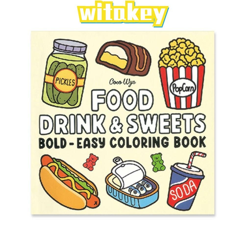 สมุดระบายสี WITAKEY, การศึกษารูปแบบ Comfy หนังสือภาพวาด Graffiti, น่ารัก Cozy มุม Bold Easy ...