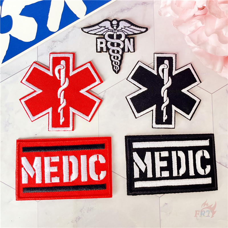 ♥ Medic - The Snake Emblem Iron-On Patch ♥ 1 ชิ้น/5 ชิ้น Star of Life ...