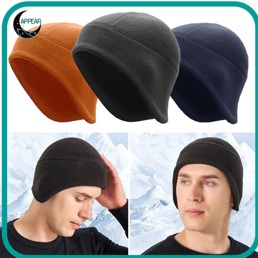 หมวกบีนนี่หมวก, Thermal Polar Fleece Running Cycling Cap, Winter Warm ...