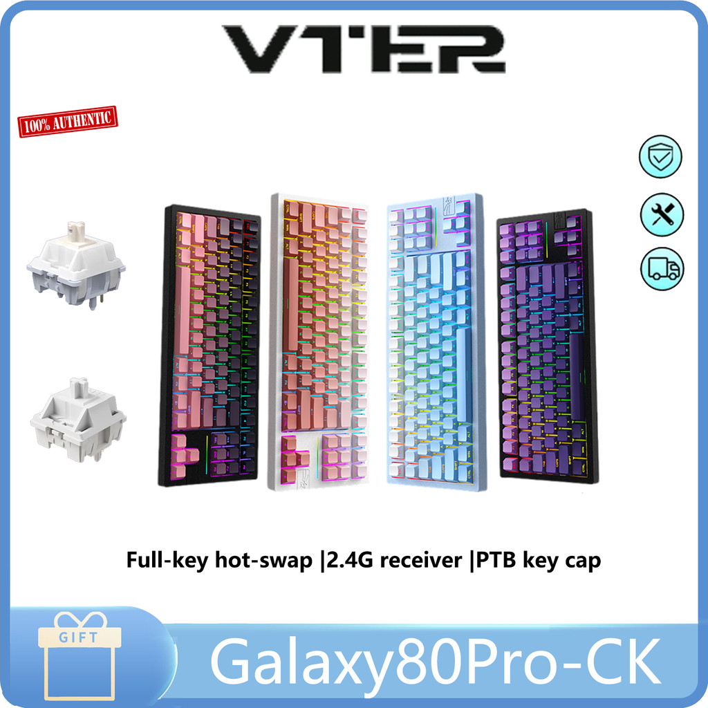 VTER Galaxy80Pro-CK three-mode side engraved mechanical keyboard ...
