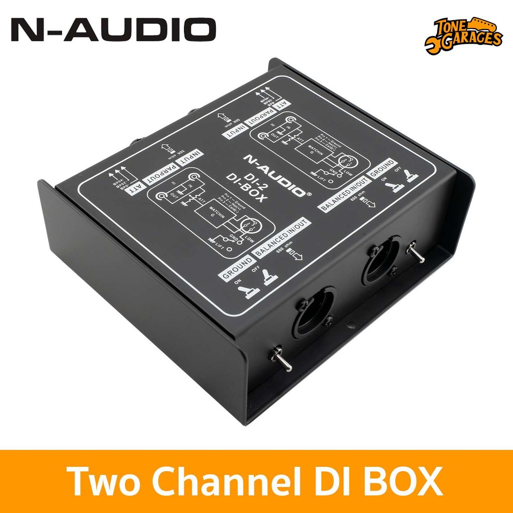 N-AUDIO DI-2 Two Channel Passive Direct Injection Box | Shopee Thailand