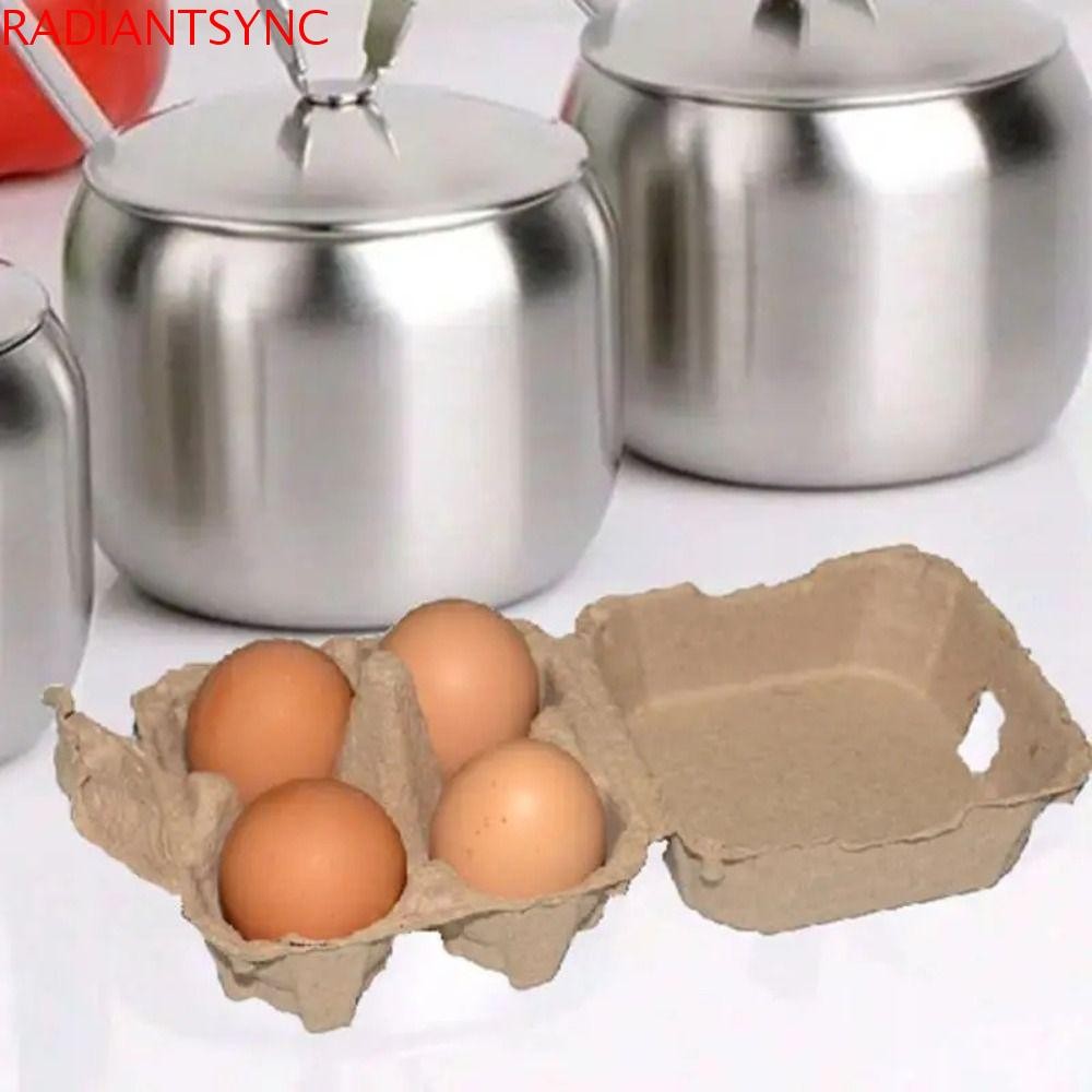 Radiantsync 10 ชิ้นเยื่อกระดาษกล่องไข่,ประหยัดพื้นที่ Stackable ไก่ไข่ถาด, ปฏิบัติ 4 กริดนํา ...