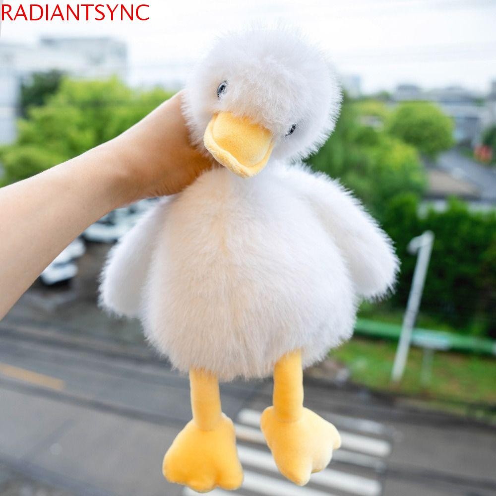 Radiantsync ผมยาวเป็ด Plushies, นอนจําลองเป็ดสีเหลือง Plush, ของเล่นเด็กเหมือนจริง Goose ตุ๊กตา ...
