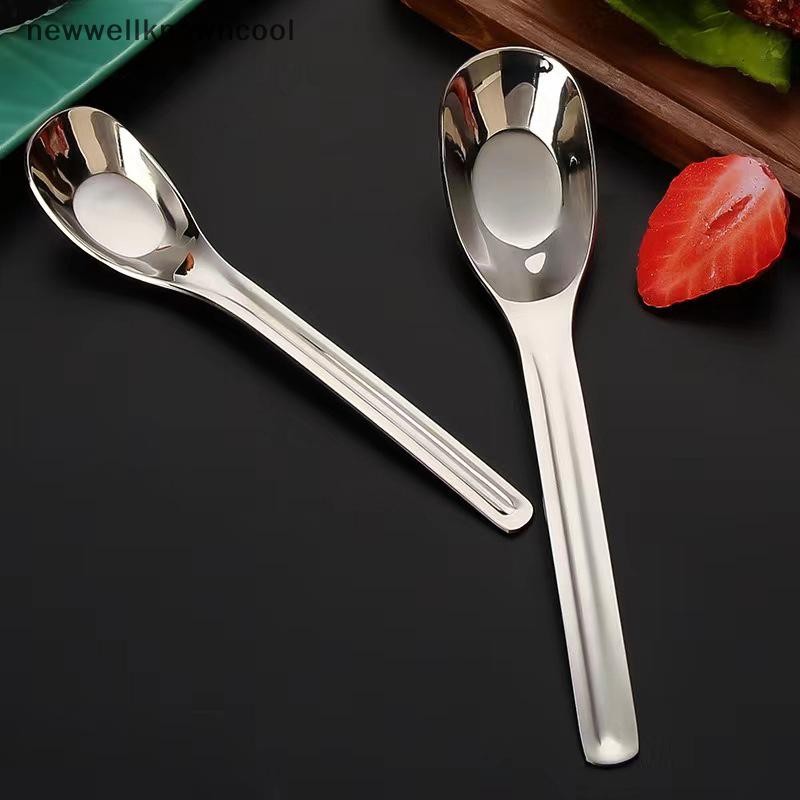 ใหม่wellknowncool สแตนเลสหนาช้อน Creative Long Handle โรงแรมหม้อร้อน ...