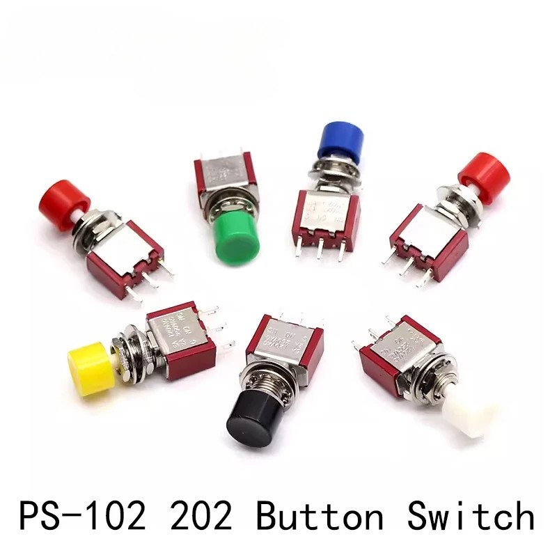 Ps-102 3Pin C-NO-NC 6 มม.Mini Momentary อัตโนมัติกลับ Push ปุ่มสวิทช์ ...