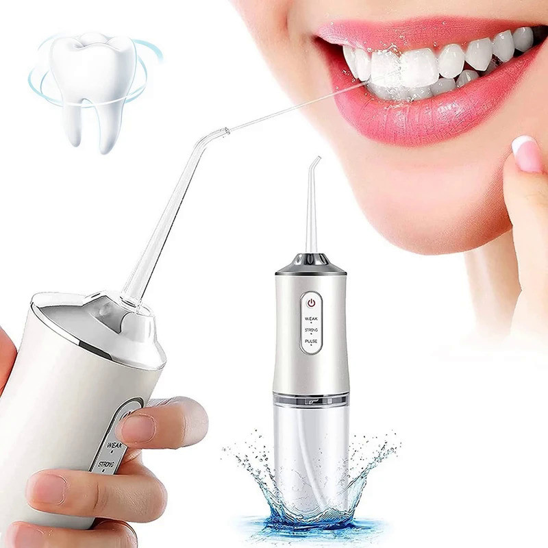 Portable Oral Irrigator Dental Water Flosser USB Water Jet Floss 4 Jet ...