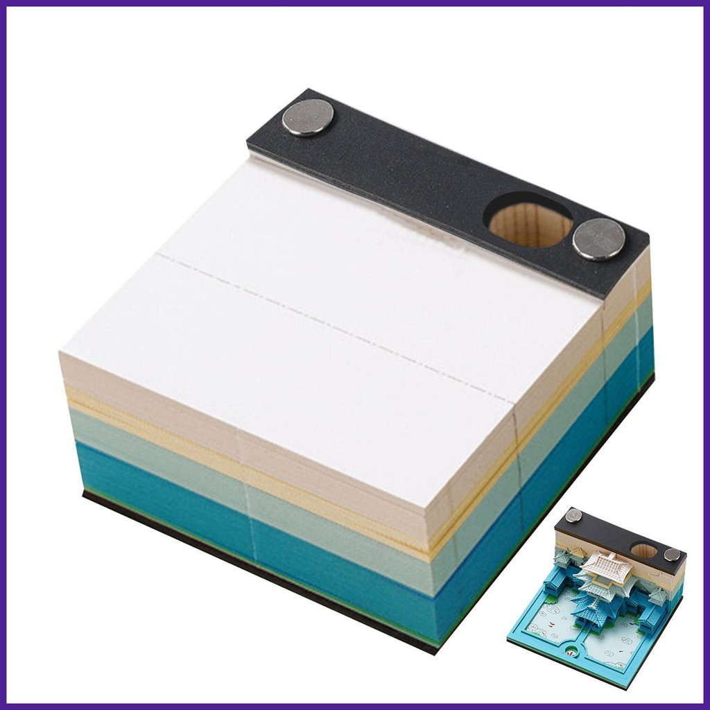 3d Notepad Art Sticky Notes Pad พร้อมผู้ถือปากกา 3D Palace DIY Notes ...