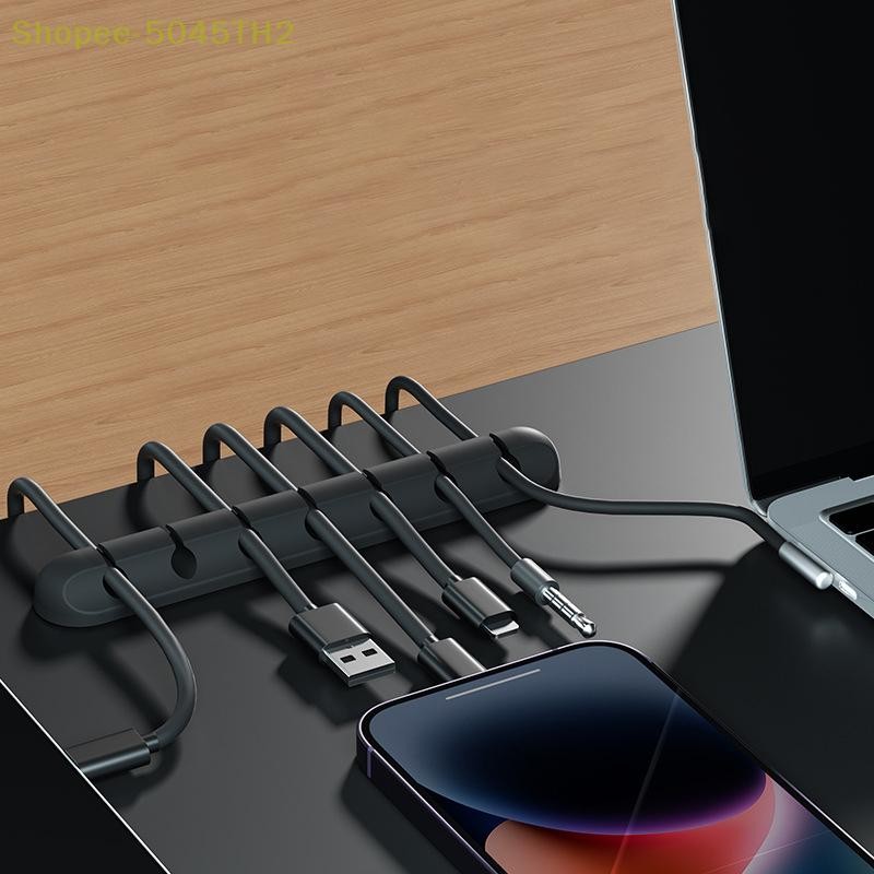 C & B Cable Organizer Management ผู้ถือสายไฟยืดหยุ่น USB Cable Winder ...