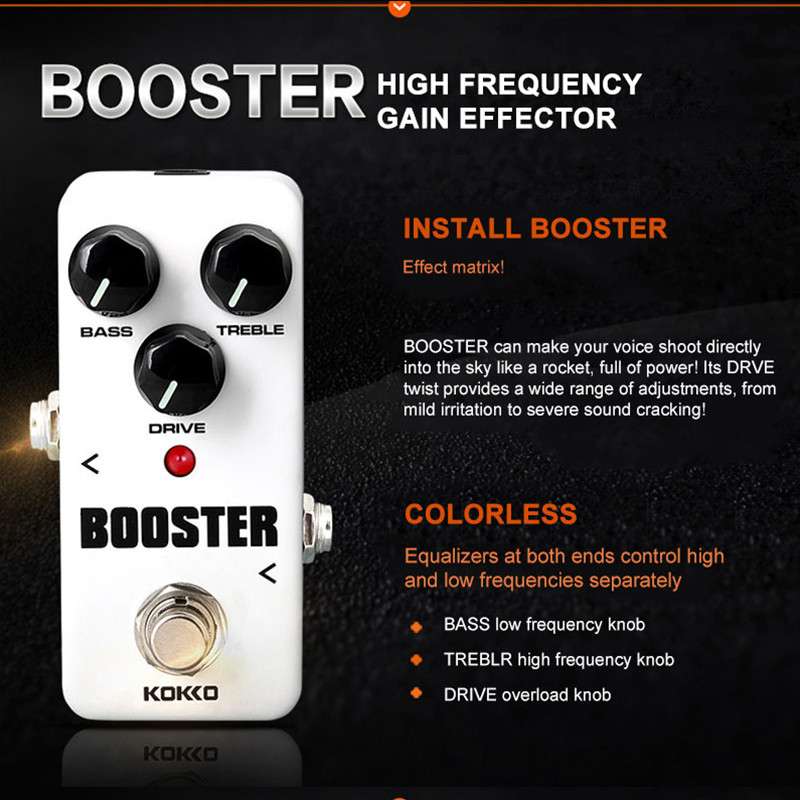 KOKKO FBS2 Booster เอ็ฟเฟ็กต์กีตาร์ไฟฟ้าเหยียบ บูสเตอร์ 9V ไม่พร้อมอะแด ...