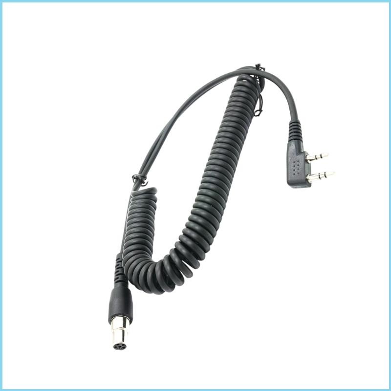 EZR Retractable Coil Cord Cable ยืดหยุ่น 5 Pin Coil Cable สําหรับวิทยุ ...