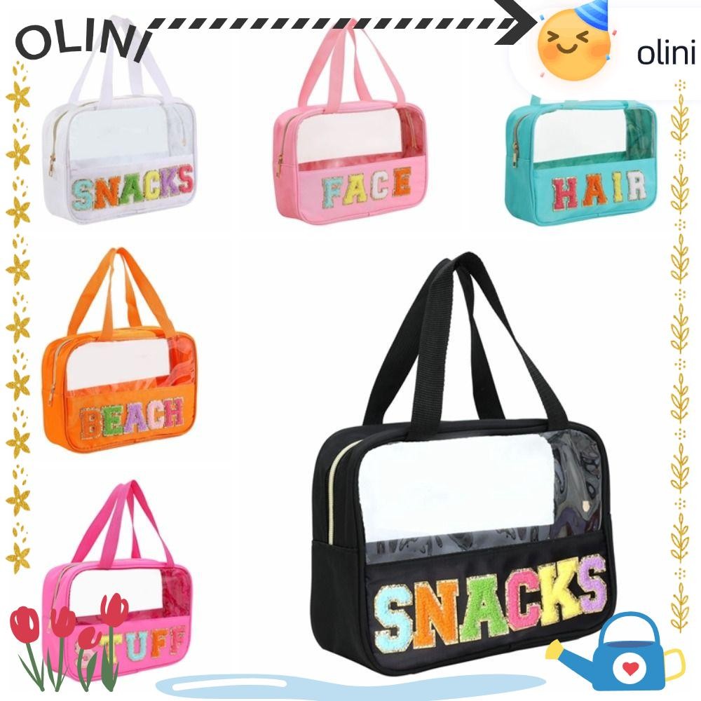 ถุงขนม OLIN, กระเป๋าแพทช์ตัวอักษร PVC Chenille, กระเป๋าแป้งซิปตุ๊กตา ...