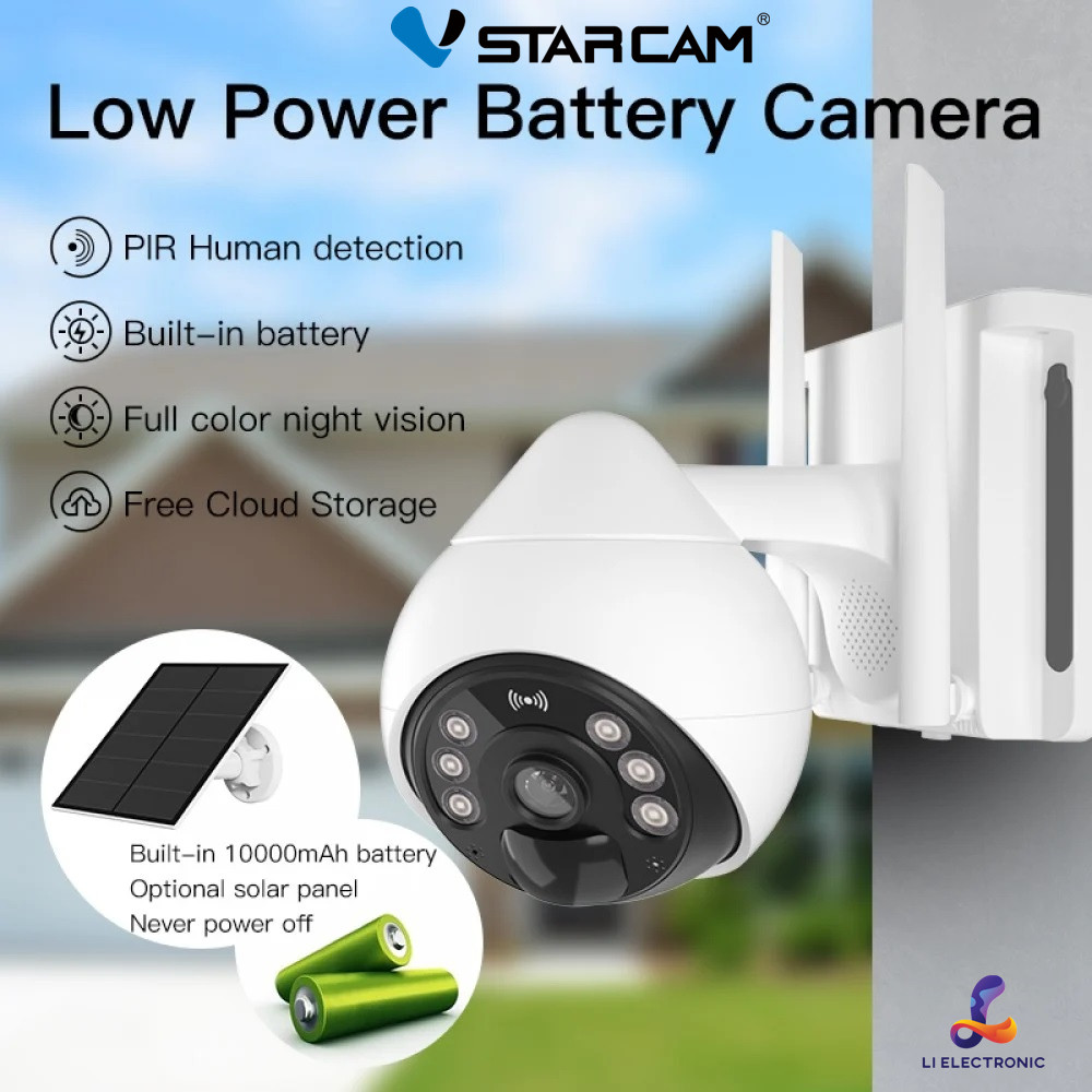 Vstarcam CB69 3.0MP WIFI IP CAMERA กล้องวงจรปิดไร้สาย มีแบตในตัวพร้อมSolar Cell กลางคืนเป็นภาพสี ...