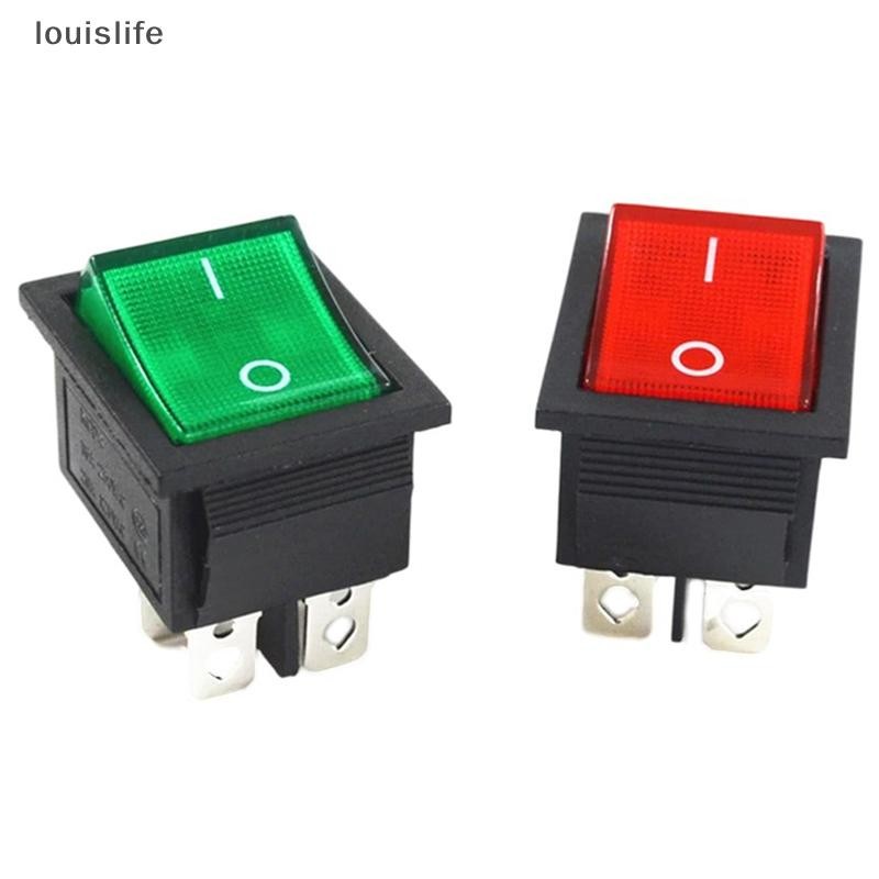 LETH 2PCS KCD4-201 Rocker Switch ON-OFF 2 ตําแหน่ง 4 Pins ขนาดใหญ่ขนาด ...
