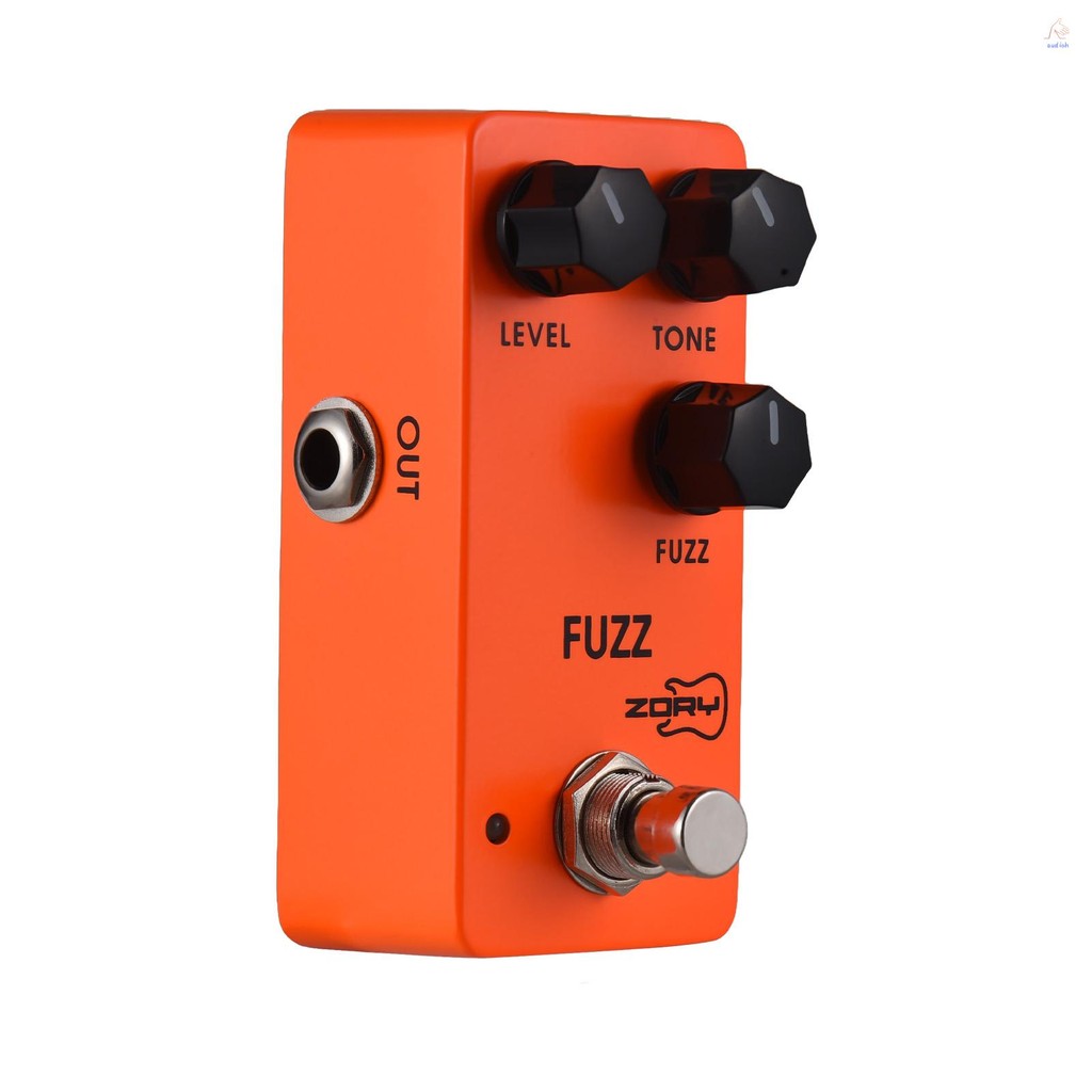 Zory กีตาร์ Fuzz Effects เหยียบ LEVEL/TONE/Fuzz อเนกประสงค์ควบคุม DC 9V 6.35 มม.อินพุต/เอาต์พุต ...