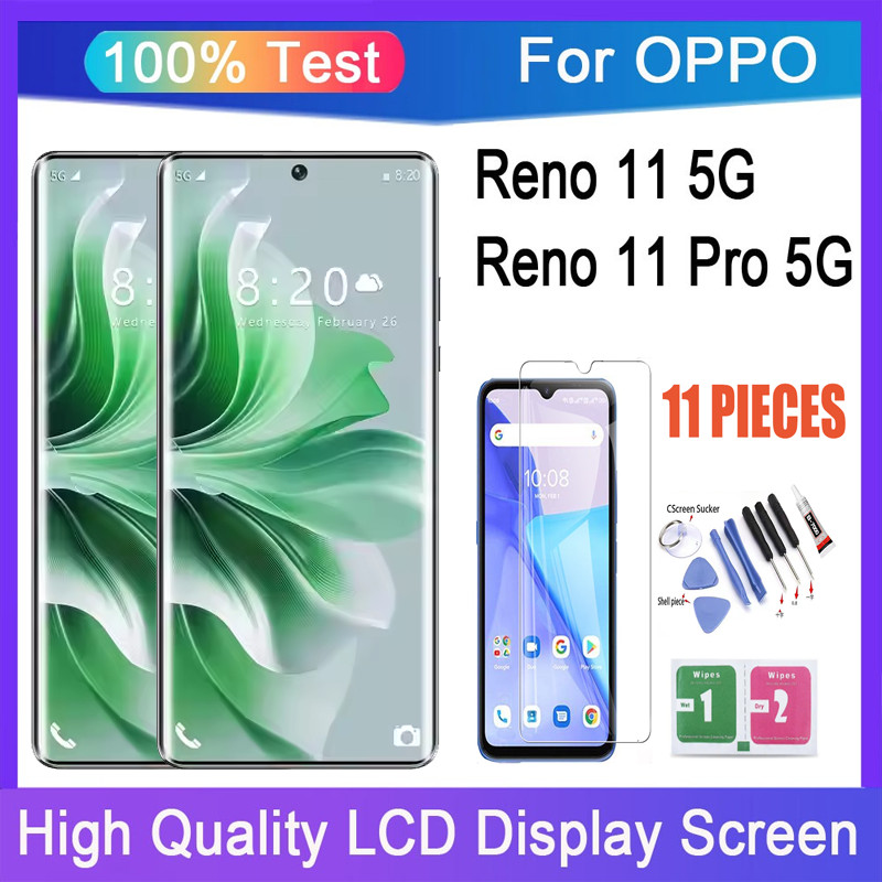 Original AMOLED OPPO Reno 11 5G Reno 11 Pro 5G จอแสดงผล LCD หน้าจอ ...