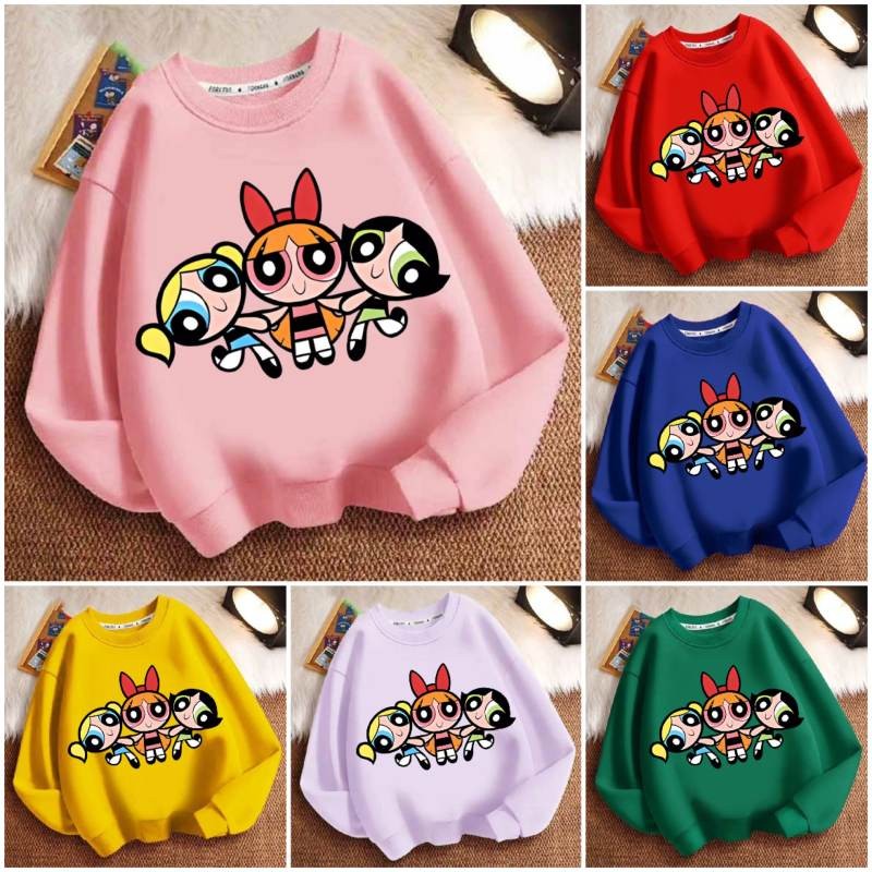Powerpuff girls sweatshirt for kids | Shopee Thailand