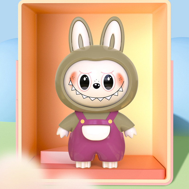 Creative Face เปลี่ยน Labubu ของเล่นการ์ตูน LabubuEmoji กระเป๋าพวงกุญแจ ...