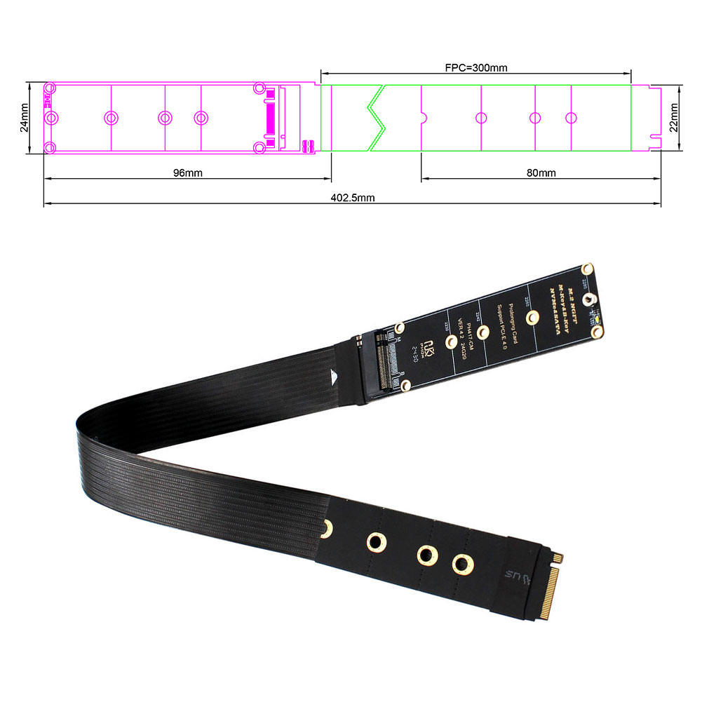 [aigoni.th] M.2 NVME NGFF M-Key SSD Extension Cable M.2 NVME Extender ...