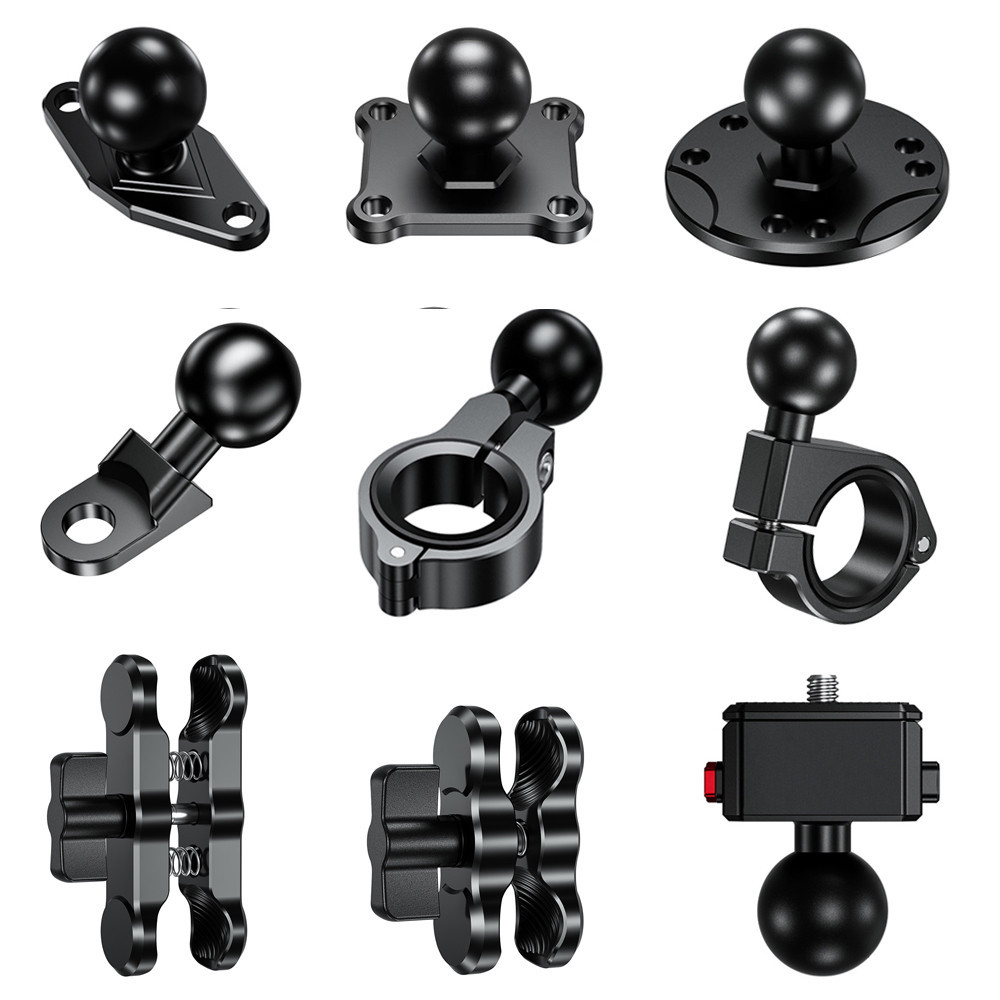 ฐานยึดอลูมิเนียมอัลลอยด์พร้อม 1" (25.4 มม.) TPU Ball ฐานยึดแฮนด์รถ ...