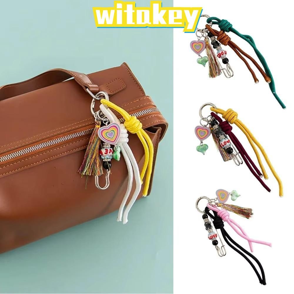 เสน่ห์กระเป๋า WITAKEY, พวงกุญแจเชือกทอ Y2k อเนกประสงค์, แขวน Diy อะคริลิคกระเป๋าจี้ตกแต่งกระเป๋า ...