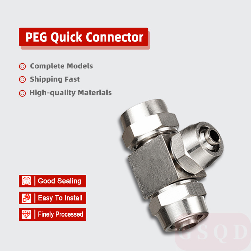 Kpeg เส้นผ่านศูนย์กลางตัวแปร ทองแดงชุบนิกเกิลนิวเมติกฟิตติ้ง Air Quick ...
