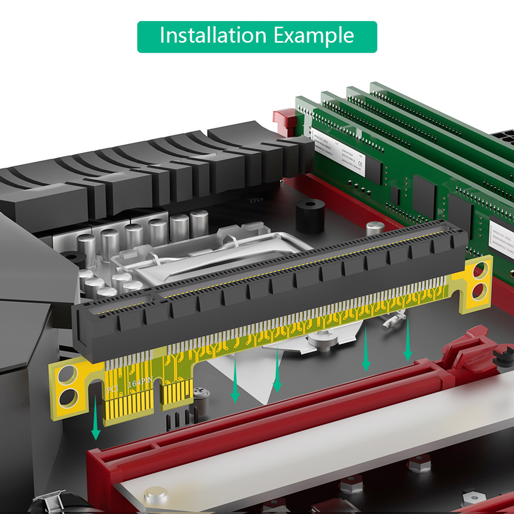 การ์ดขยาย PCI-E Express 1x ถึง 16x Extender Riser การ์ดอะแดปเตอร์ชาย ...