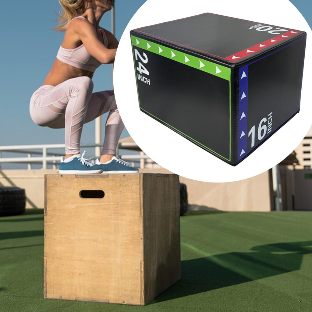 [svzfjuv] 3 in 1 Plylometric Jumping Box Step up Box for Strength ...