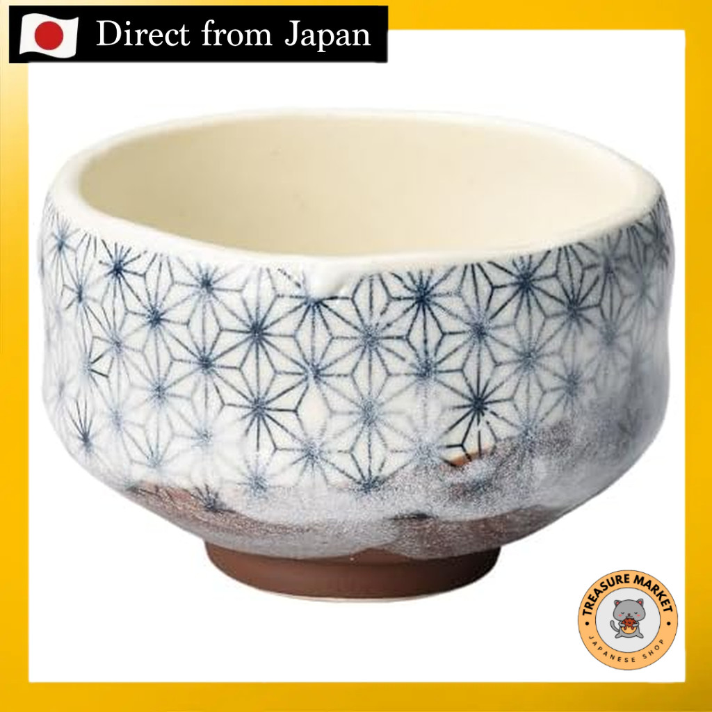 Matcha bowl, shallow leaves, ceramic, Mino ware, made in Japan, matcha ...