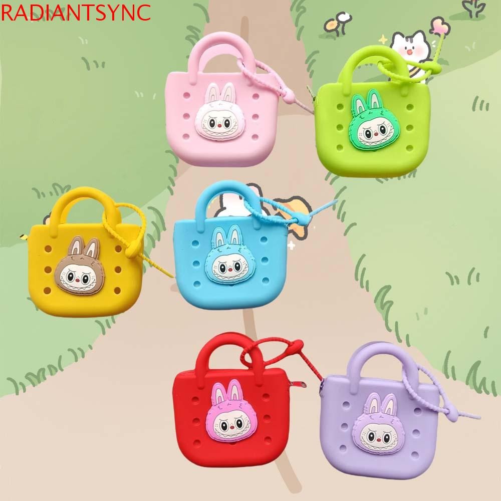 Radiantsync Labubu กระเป๋าใส่เหรียญซิลิโคน,เปลี่ยนกระเป๋าเก็บซิป Labubu พวงกุญแจ,ตลกสไตล์เกาหลี ...