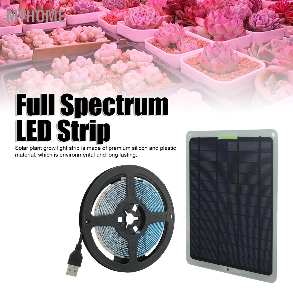 MTHome 20W Full Spectrum Solar Power Lamp LED 5V IP65 Waterproof Plant ...