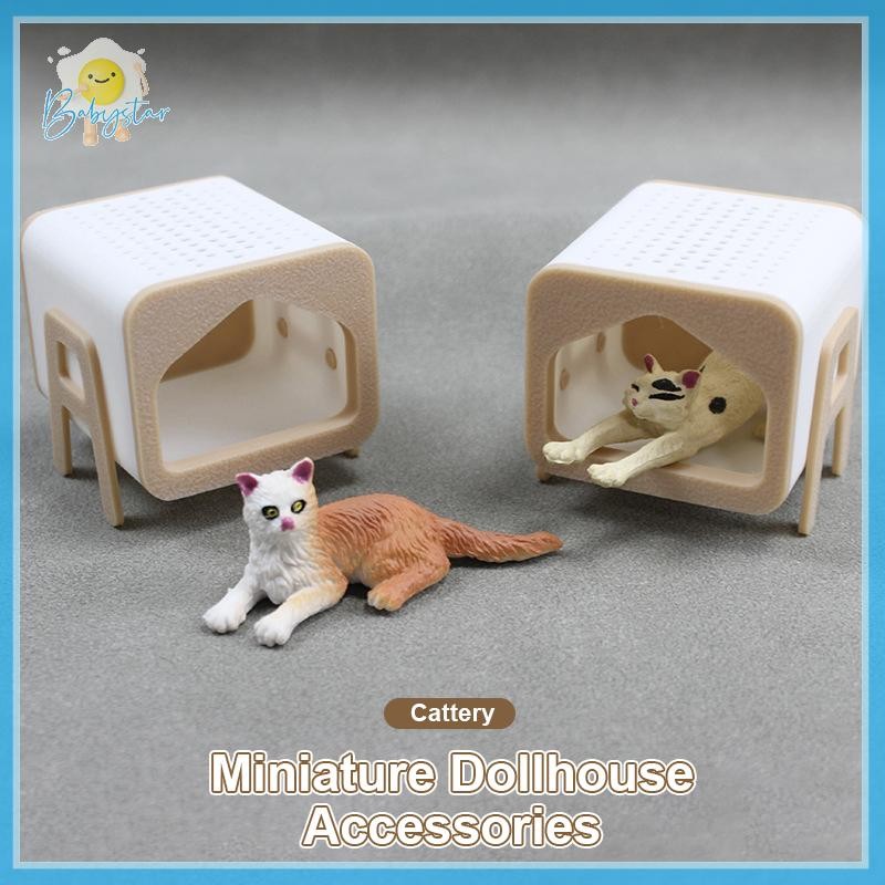 [InthehotT] 1:12 Dollhouse Mini Cattery Miniature Cat House รุ่น Micro ...