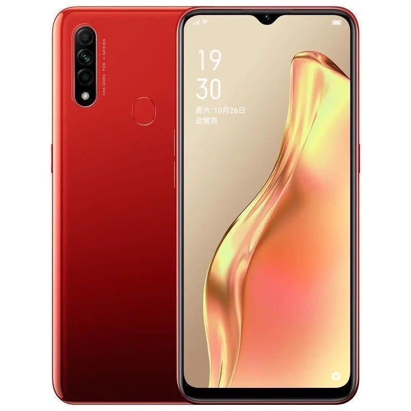 โทรศัพท์มือถือมือสอง OPPO A8สแตนด์บายนานพิเศษลายนิ้วมือใบหน้านักเรียน ...