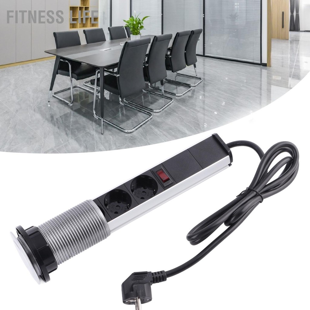 Fitness Life Pulling Pop Up Socket 3 Plugs and USB Aluminium Alloy ...