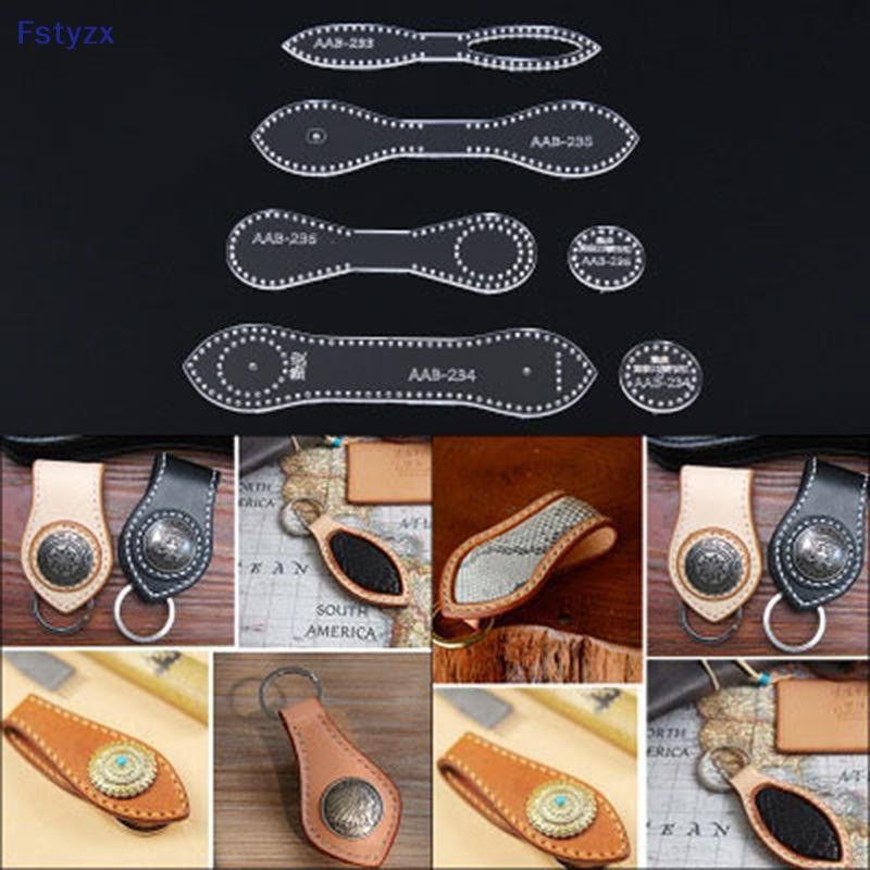 Fstyzx Leather Craft อะคริลิค Perspex Cutg Keyfob พวงกุญแจลายฉลุแม่แบบ ...
