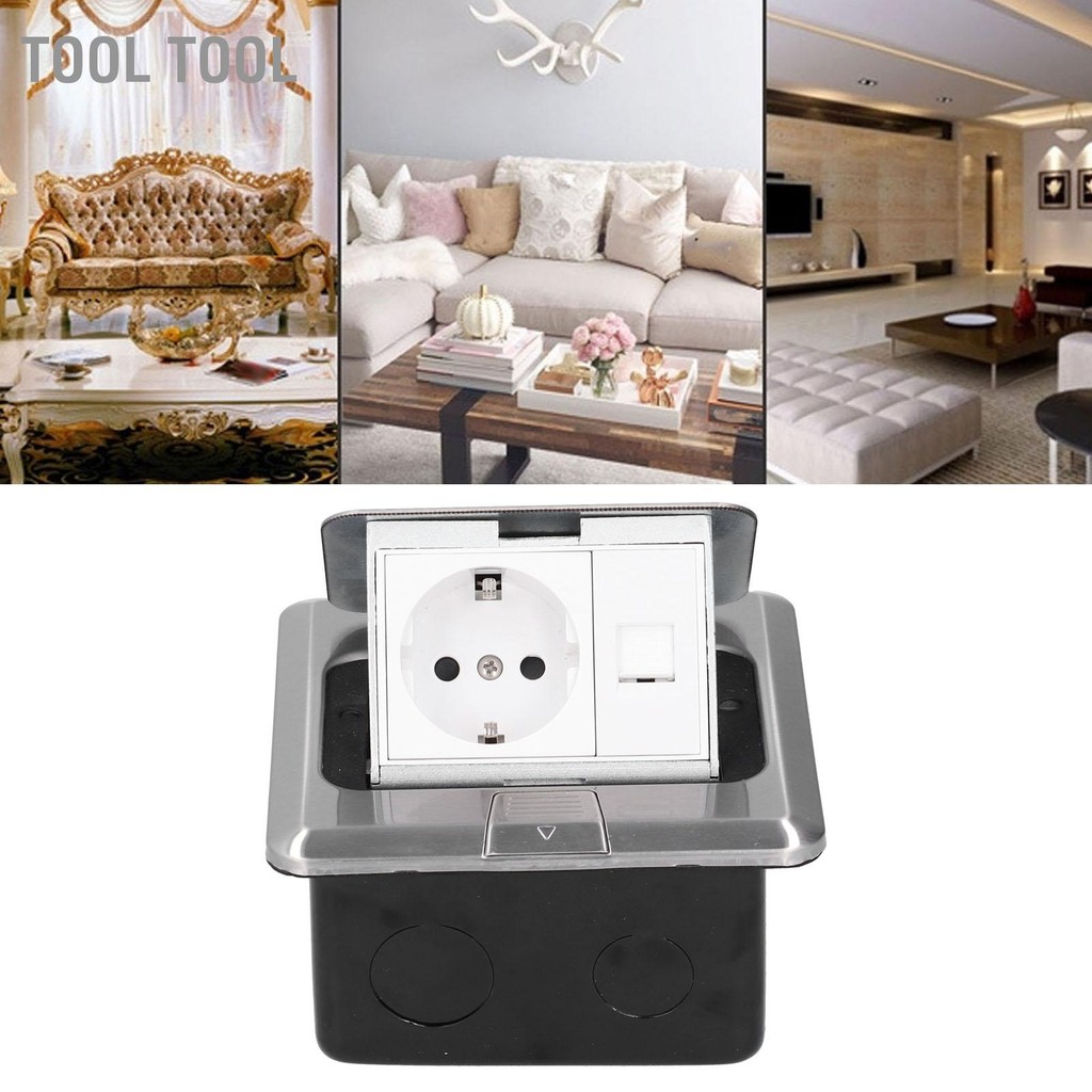 Tool Ground Plug Socket Standard Stainless Steel Embedded Floor Outlet ...
