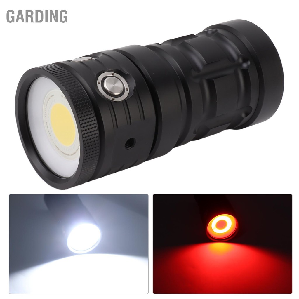 Garding LED Diving Flashlight 18000LM IPX8 Waterproof USB Underwater ...