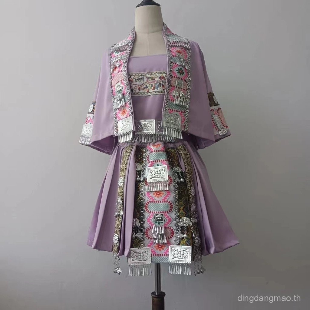 ชุดประจำชาติสาวสีม่วงใหม่ชุดการแสดงบนเวทีชุดสตูดิโอถ่ายภาพครอบครัวชุด ...