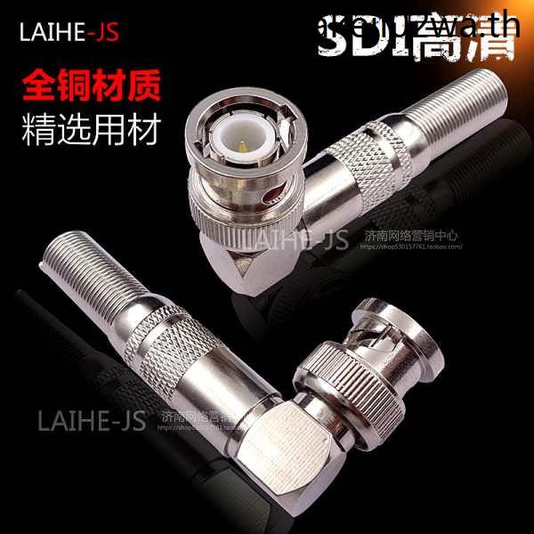 ทองแดงทั้งหมด HD BNC Connector หัววิดีโอข้อศอก Q9 หัว BNCJW BNC ข้อศอก ...