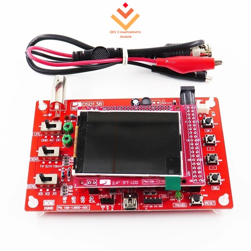 DSO138 Digital Oscilloscope 2.4 "+ Probe เชื่อม/ประกอบพร้อมกล่องอะคร ...