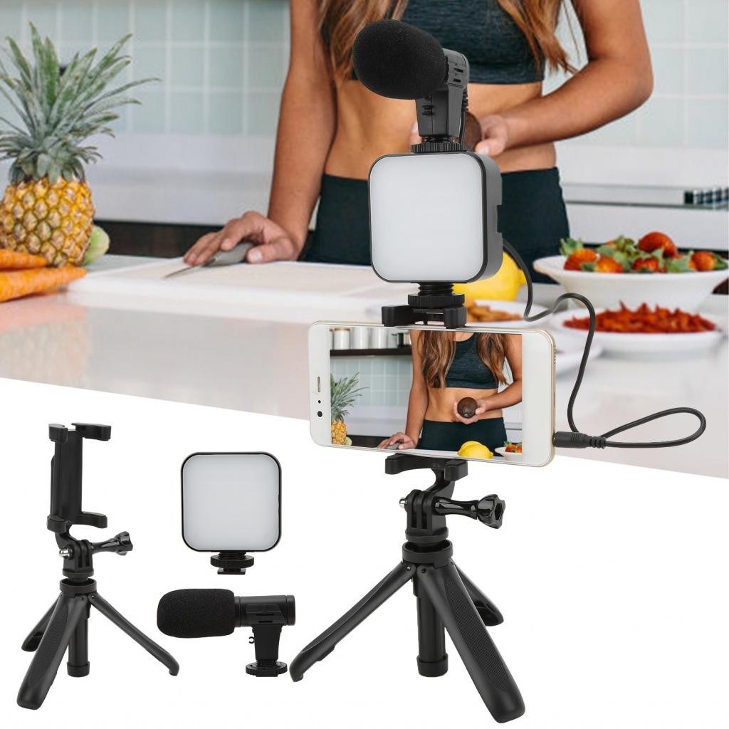 โทรศัพท์ vlog kit vlogging compact สำหรับการบันทึกวิดีโอการประชุมสดการ ...