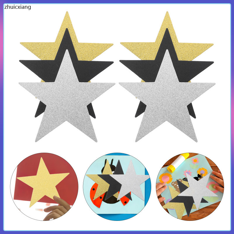 กระดาษดาวห้าแฉกมือตัดกระดาษ Confetti Cutouts ตกแต่งลายมือพนักงานทอง 30 ...
