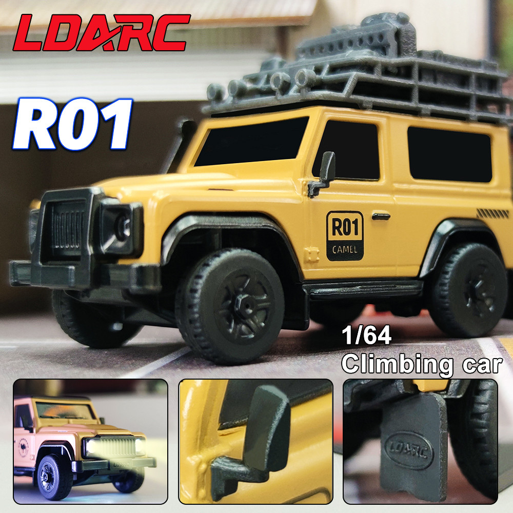 Ldarc R01 1/64 MINI RC จําลองไฟฟ้ารีโมทคอนโทรลรุ่นรถโต๊ะ Crawler รถ RTR ...