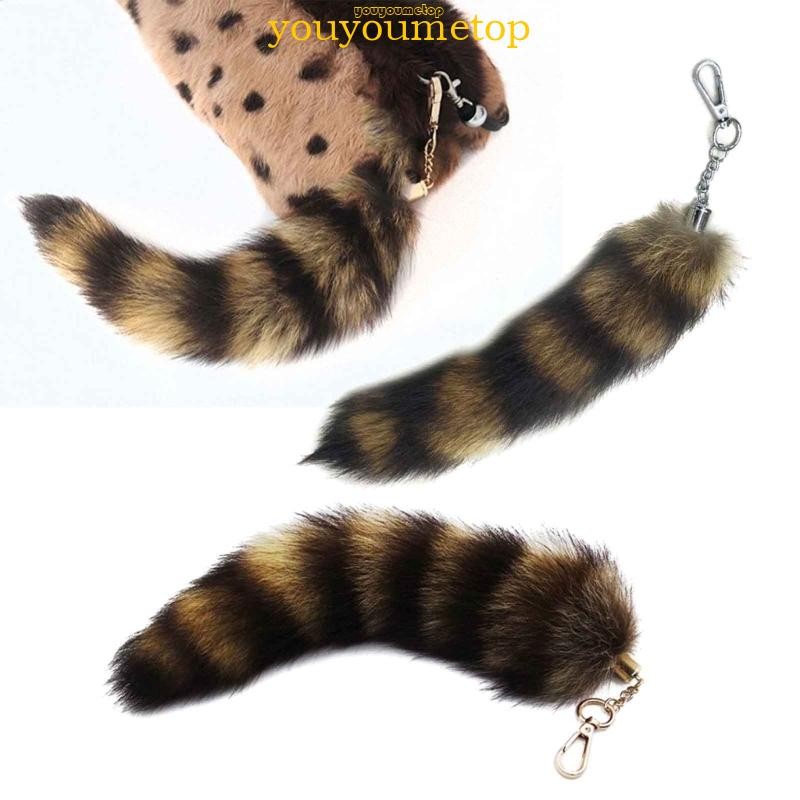 Youyo Raccoon Tail Key-Ring Fluffy Tails Chain พวงกุญแจสัตว์ | Shopee ...
