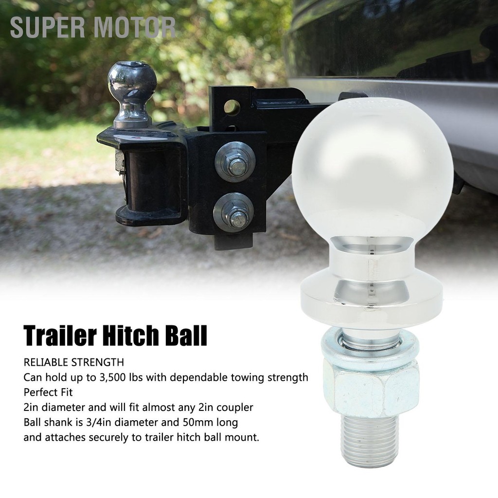 Super Motor Trailer Hitch Ball Carbon Steel 3500lbs Towing Balls 50mm ...